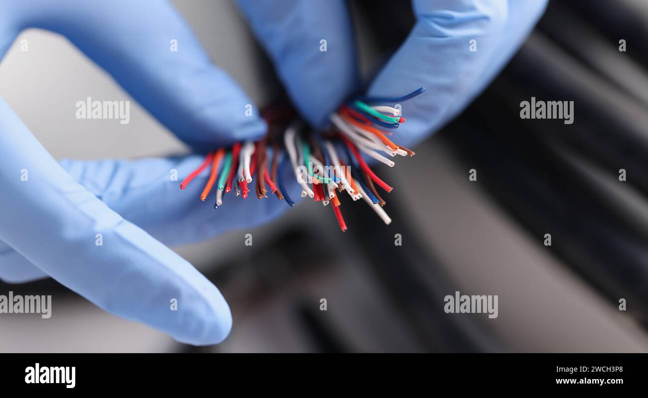 Electronic conductor pattern of wires hi-res stock photography and ...