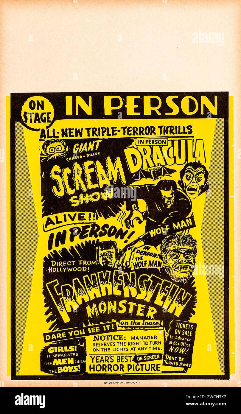 Giant Chiller-Diller Scream Show (1960s) "Spook" show that combines ...