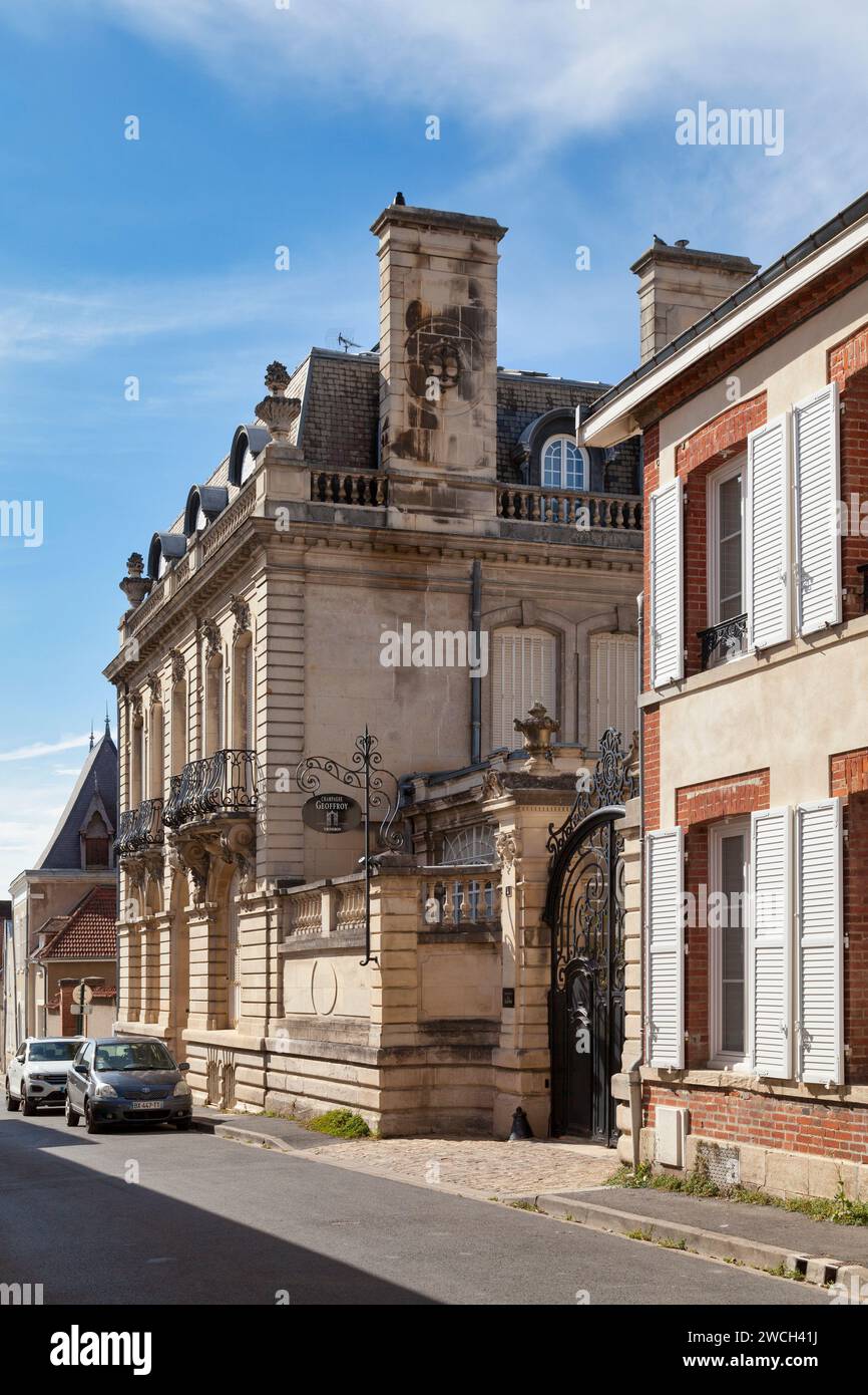 Aÿ, France - July 23 2020: The Champagne house Geoffroy was founded in ...