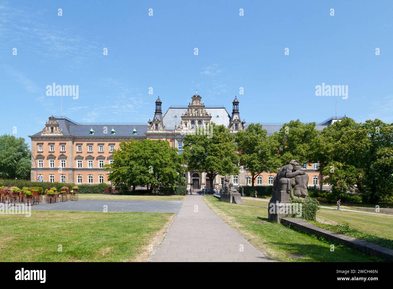 Hamburg, Germany - June 30 2019: Criminal justice building of the ...