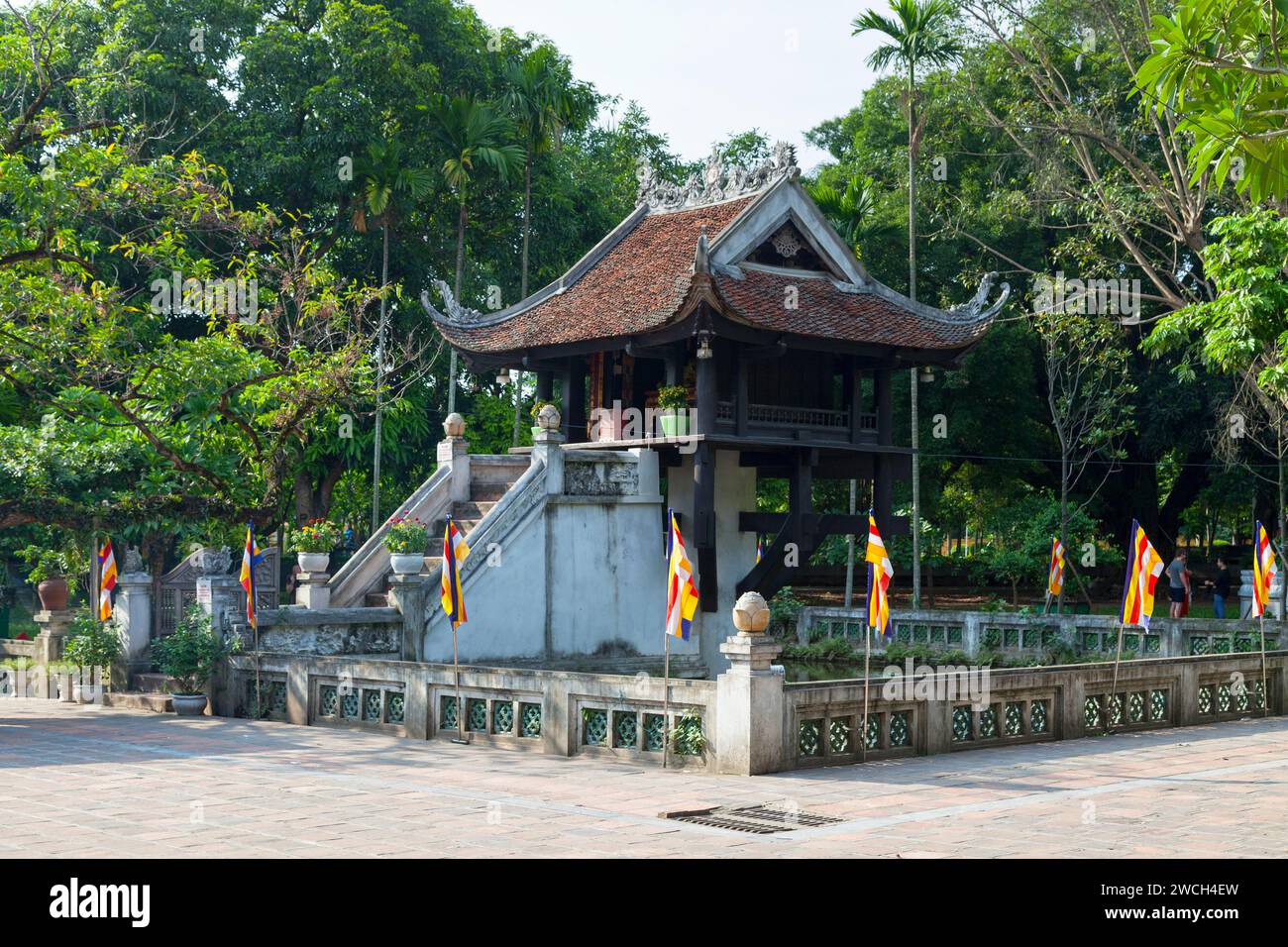 Hanoi, Vietnam - August 18 2018: The One Pillar Pagoda is a historic ...
