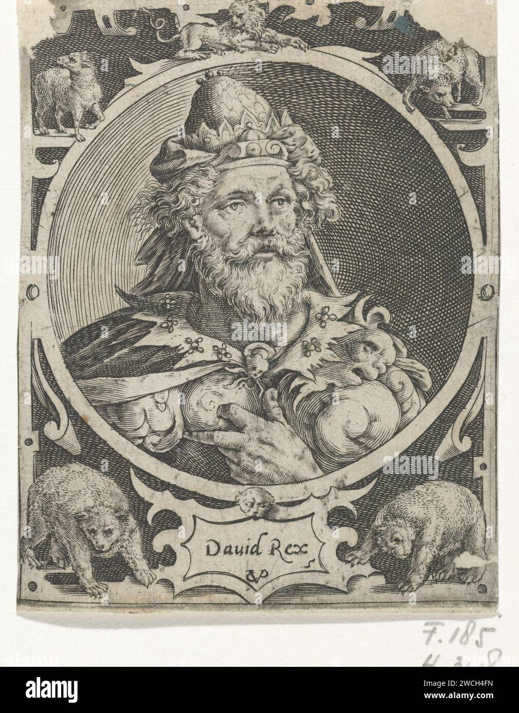 King David as one of the nine heroes, Crispijn van de Passe (I), 1574 ...
