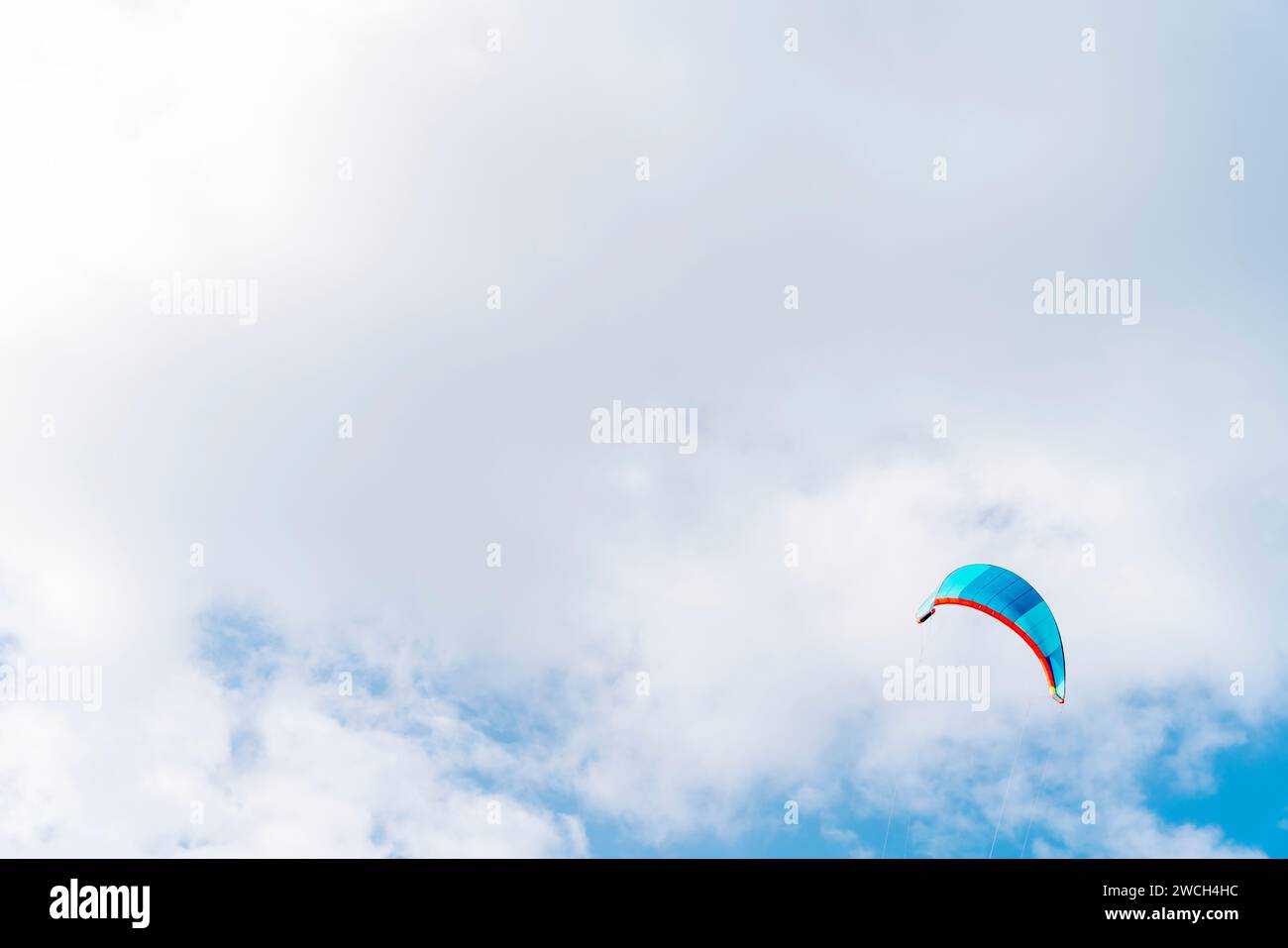 Wing Surfing Wind in the blue sky. Copy space Stock Photo - Alamy