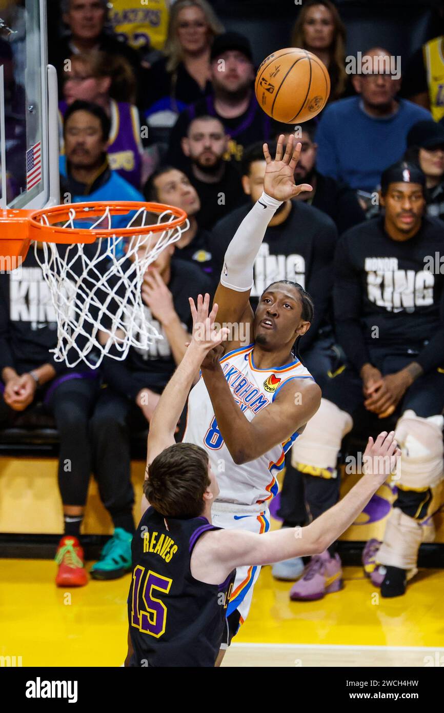 Los Angeles, United States. 15th Jan, 2024. Oklahoma City Thunder's ...