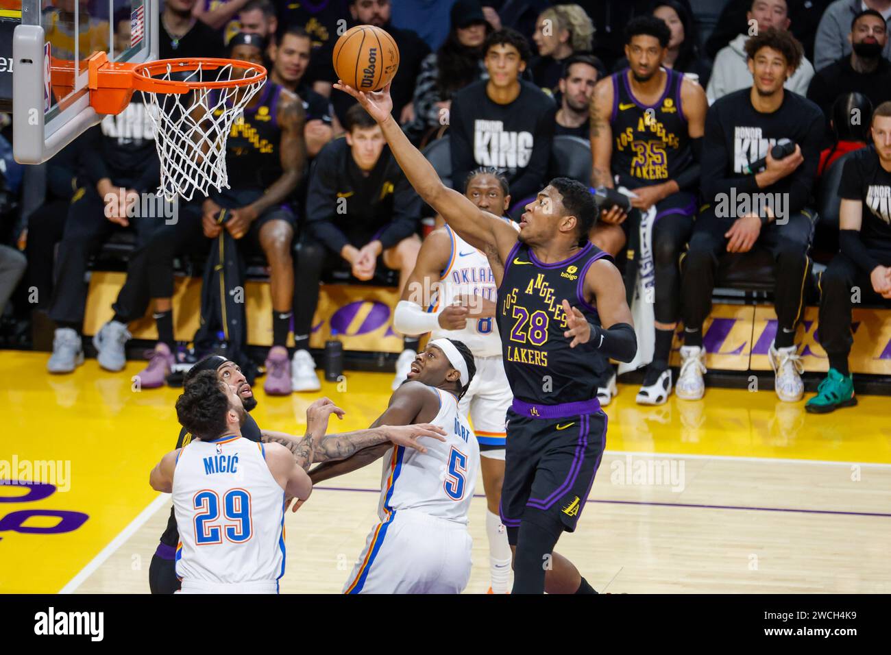 Los Angeles, United States. 15th Jan, 2024. Los Angeles Lakers' Rui ...