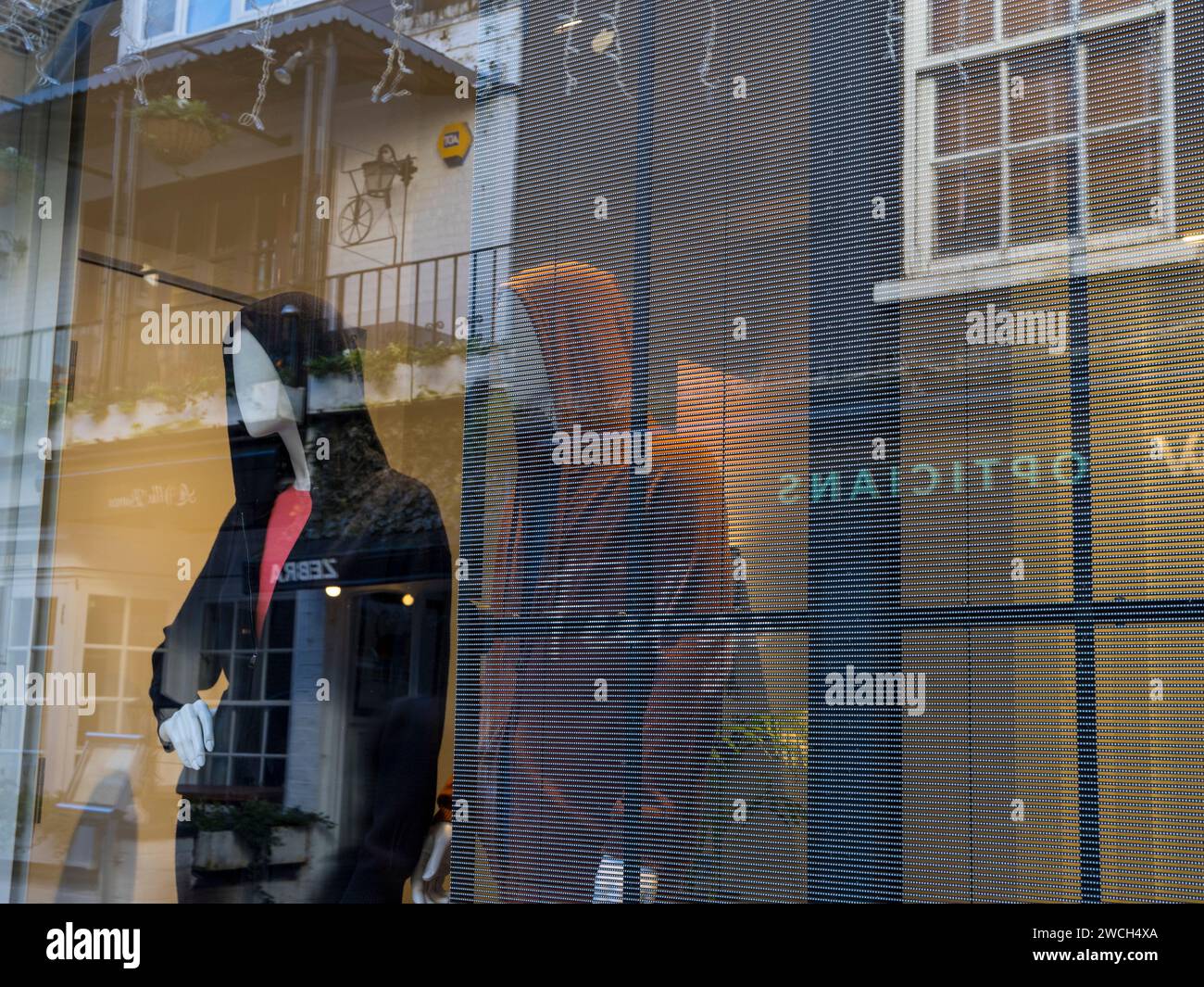 Reflections, Window of Derek Rose Clothing Shop, Hampstead, Camden ...