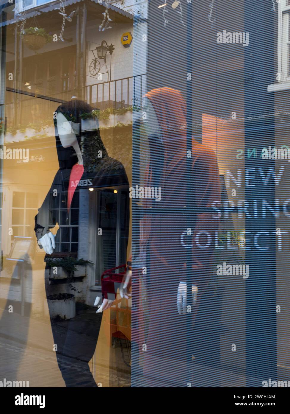 Reflections, Window of Derek Rose Clothing Shop, Hampstead, Camden ...