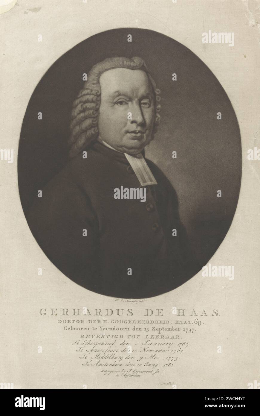 Portrait of Gerhardus de Haas, Frederik Christiaan Bierweiler, c. 1806 ...
