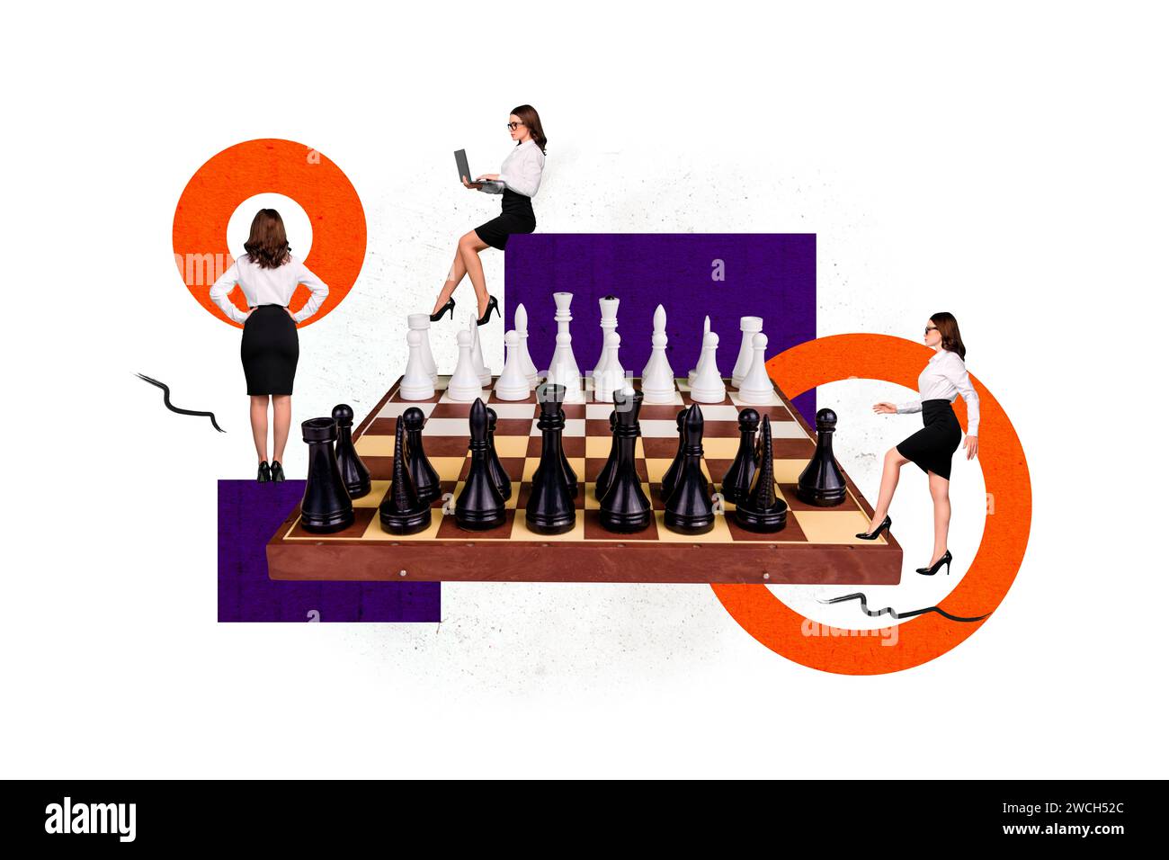 Collage chess poster hi-res stock photography and images - Alamy