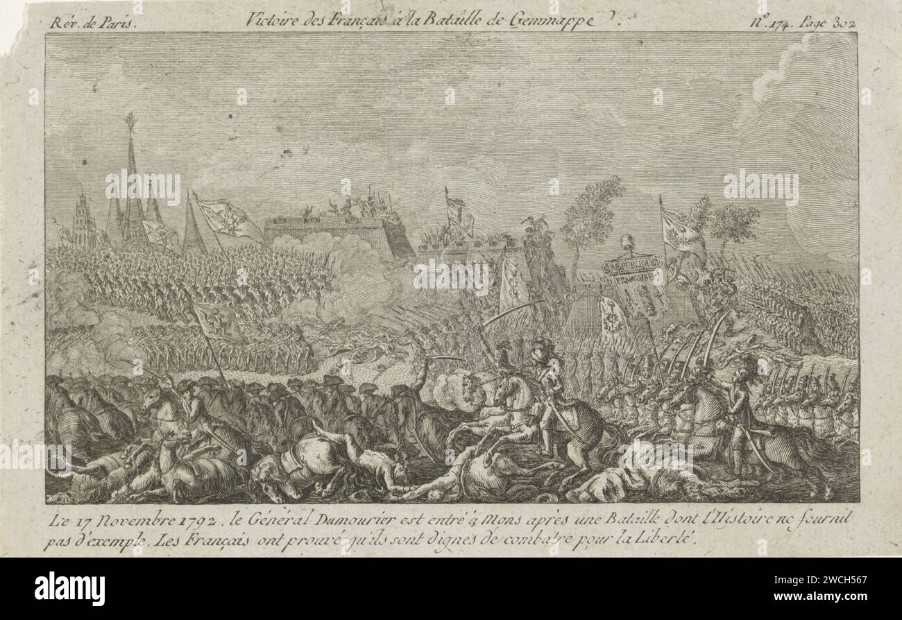 Battle of Jemappes, 1792, Anonymous, 1792 - 1793 print Battle of ...