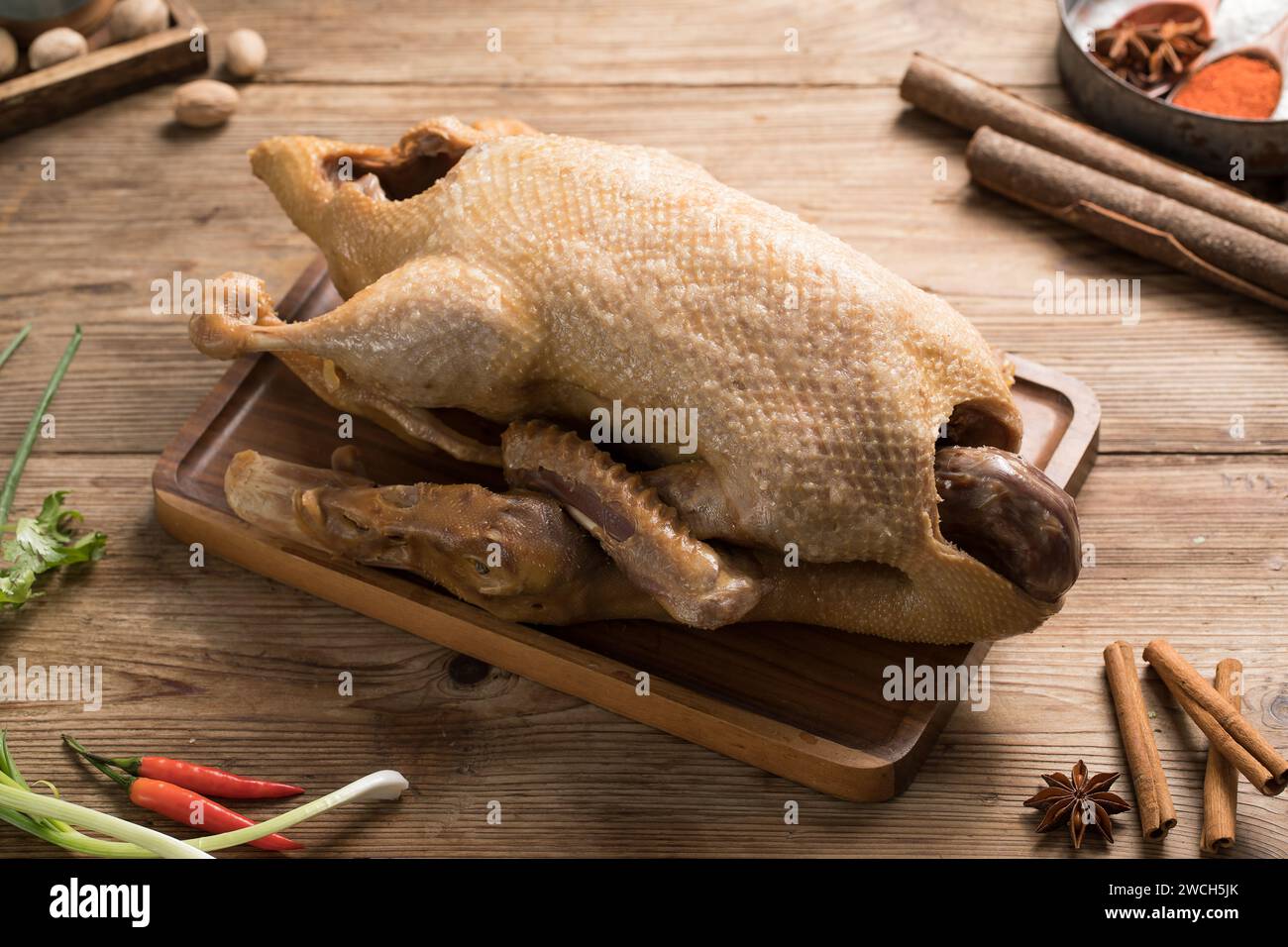 Nanjing salted whole duck , Chinese food Stock Photo - Alamy