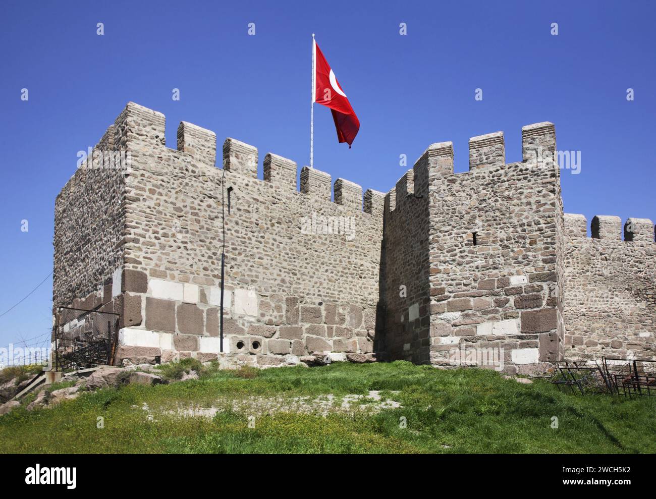 Ankara castle turkish flag hi-res stock photography and images - Alamy