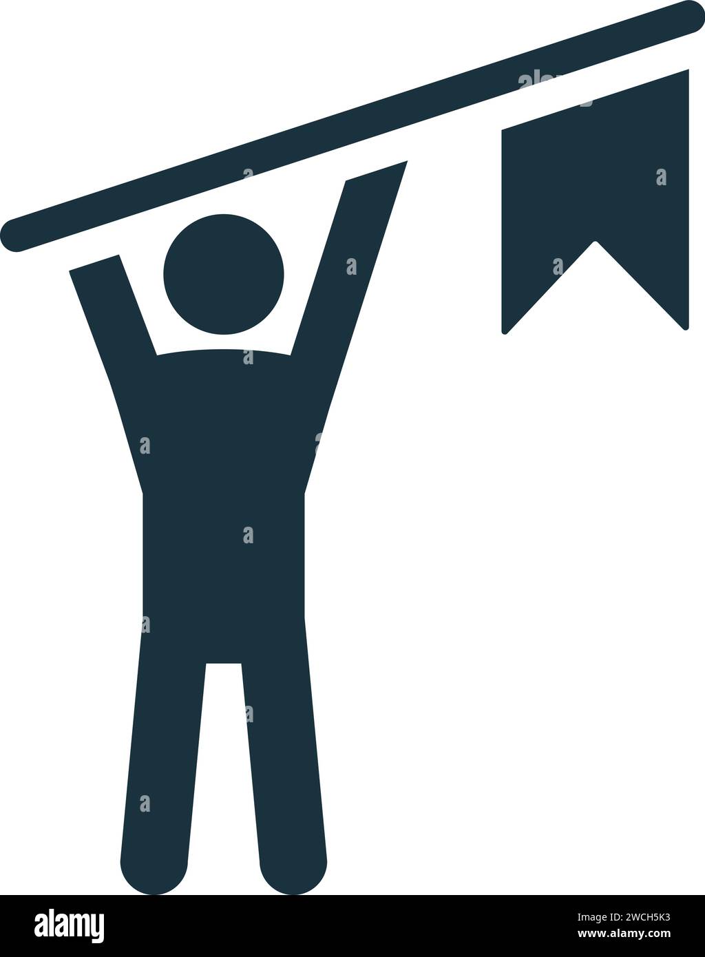 Pioneering icon. Simple creative element. Filled monochrome Pioneering ...