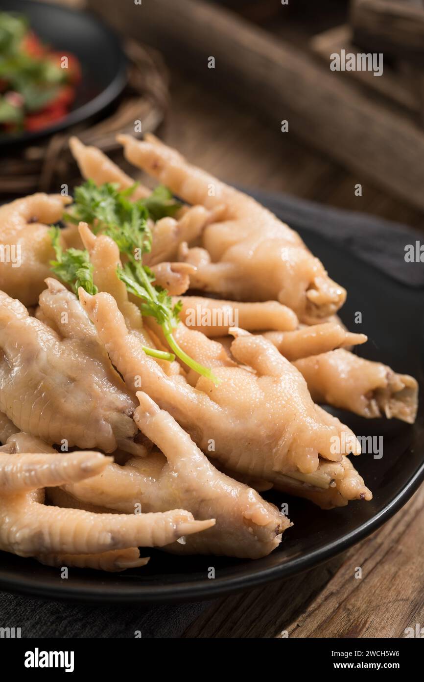 salted chicken feet , Chinese food Stock Photo - Alamy