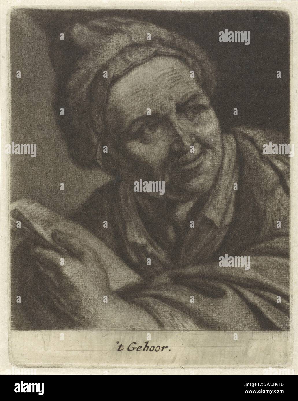 HOW, Jacob Toorenvliet, 1651 - 1719 print A man with a hat looks up ...