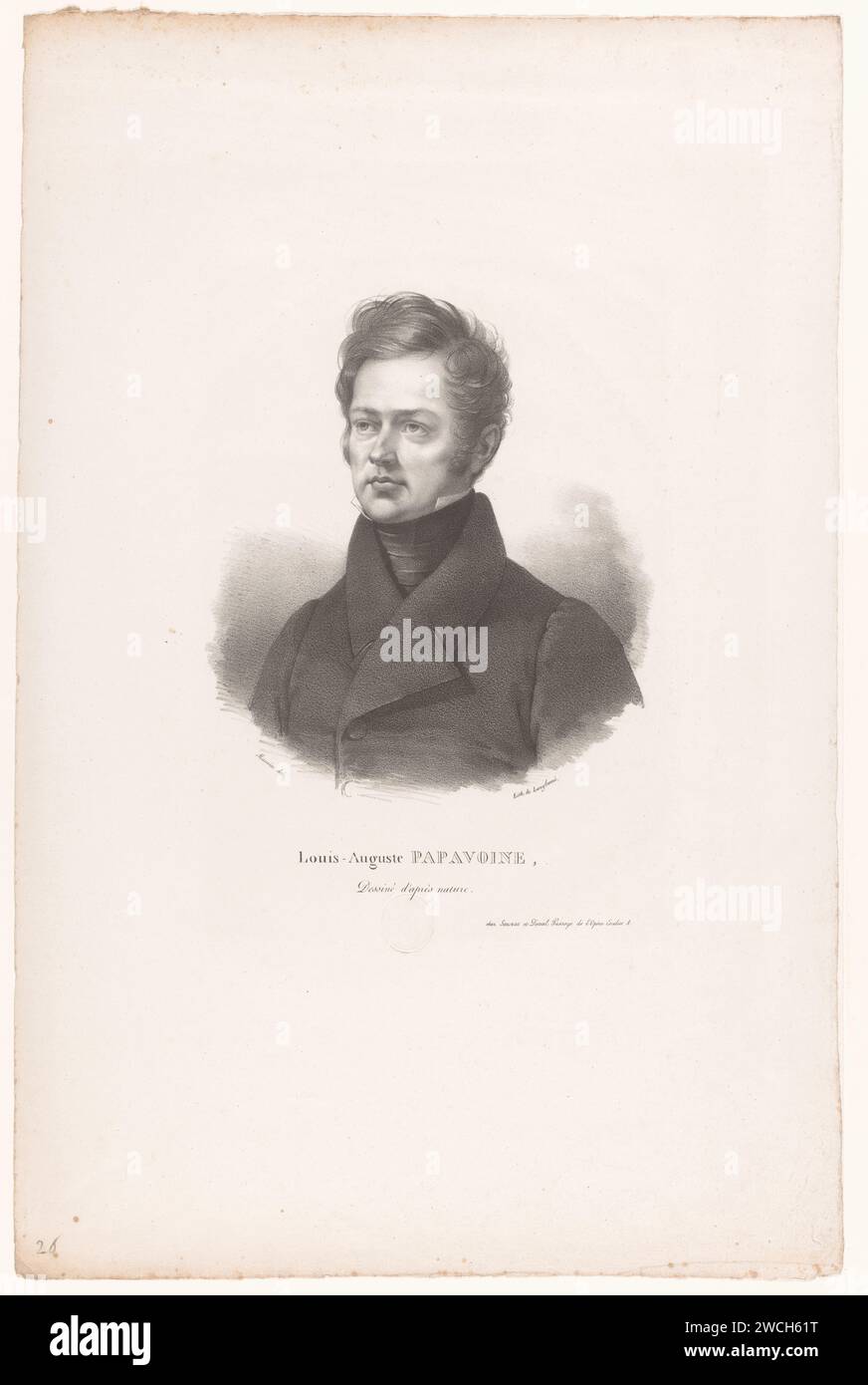 Portret van Louis -Auguste Papavoine, Antoine Mauri, Nicolas Mauri ...