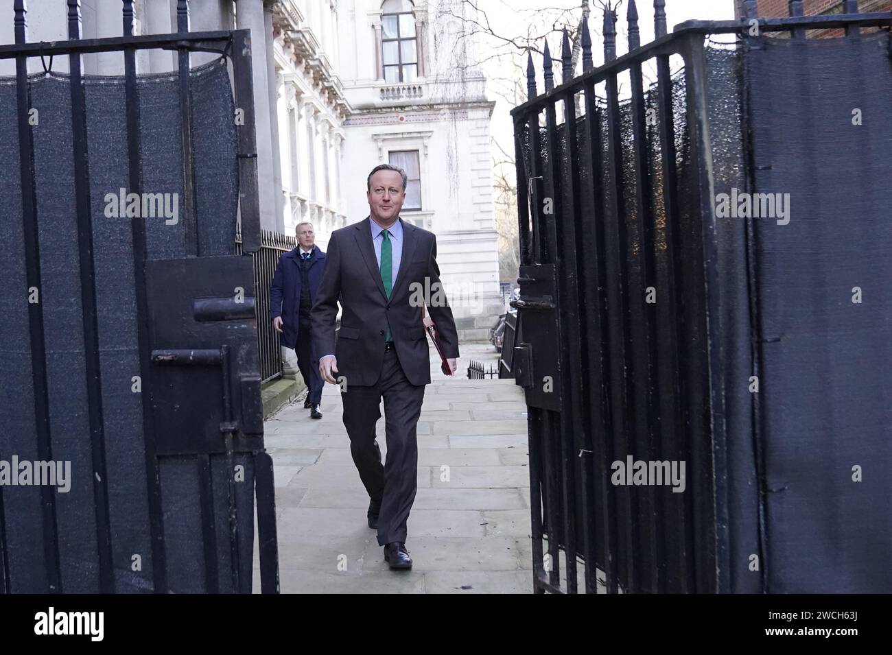 Foreign Secretary Lord David Cameron arrives in Downing Street, London ...