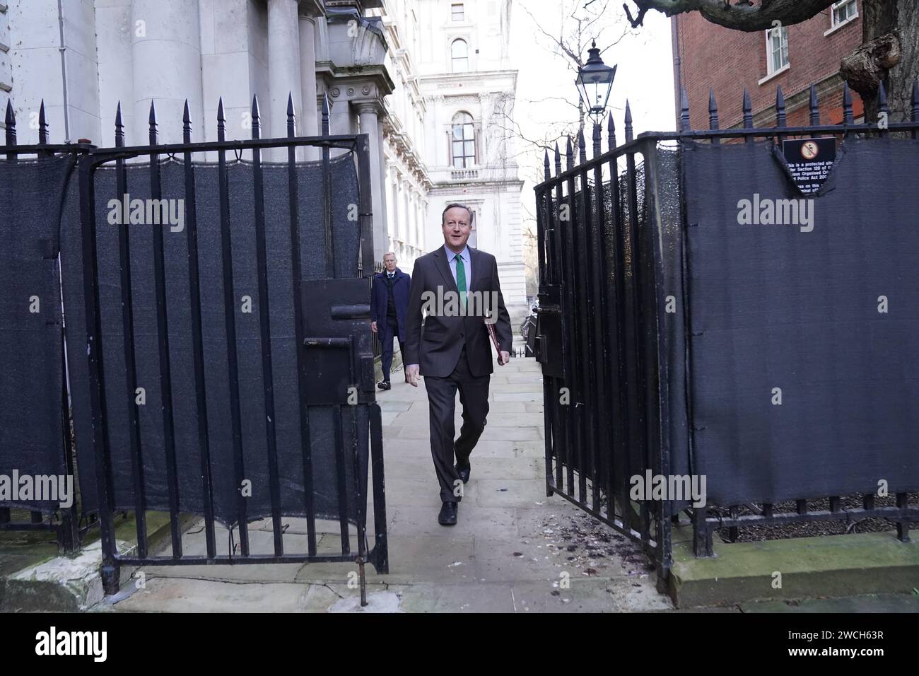 Foreign Secretary Lord David Cameron arrives in Downing Street, London ...