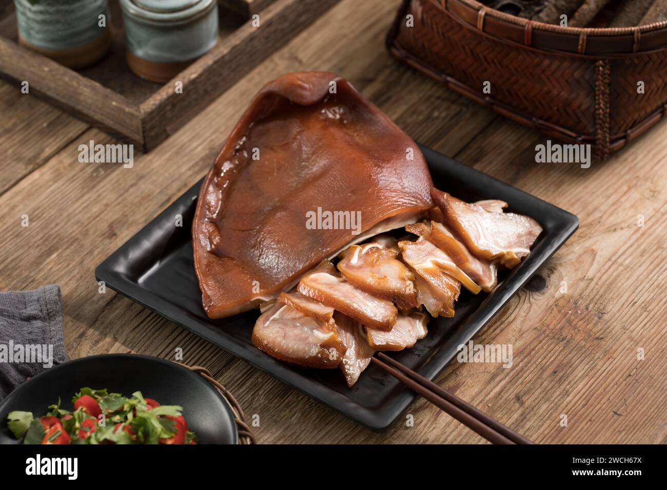 Marinated pig ears Traditional gourmet Stock Photo - Alamy