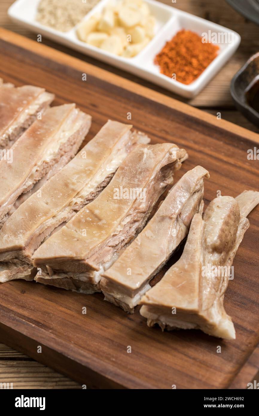 Boiled Lamb Slices with sauce，cut Lamb Stock Photo - Alamy