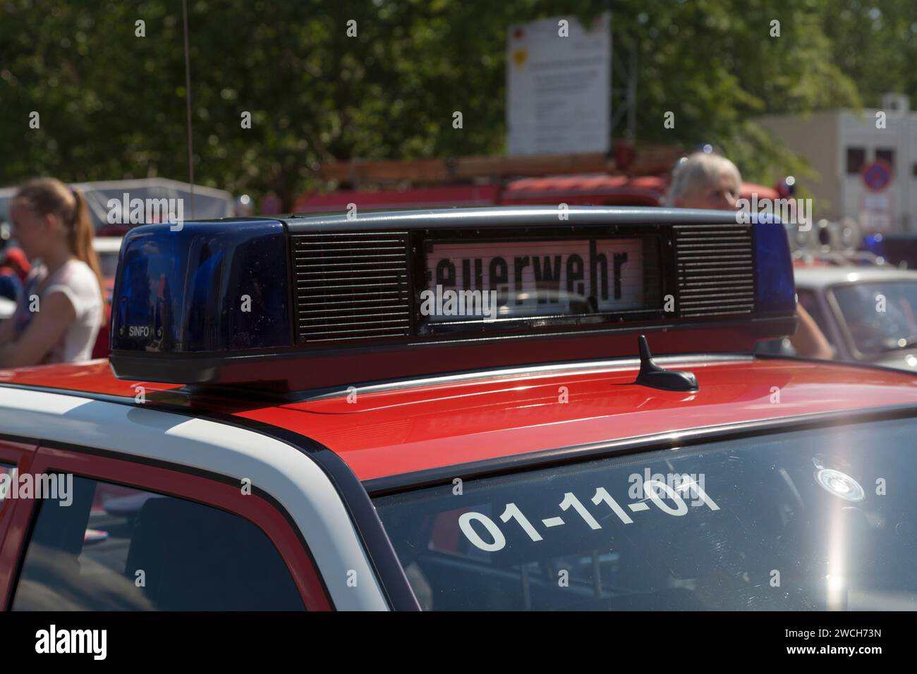 Berlin, Germany - June 01 2019: Siren of a car of the Berlin fire ...