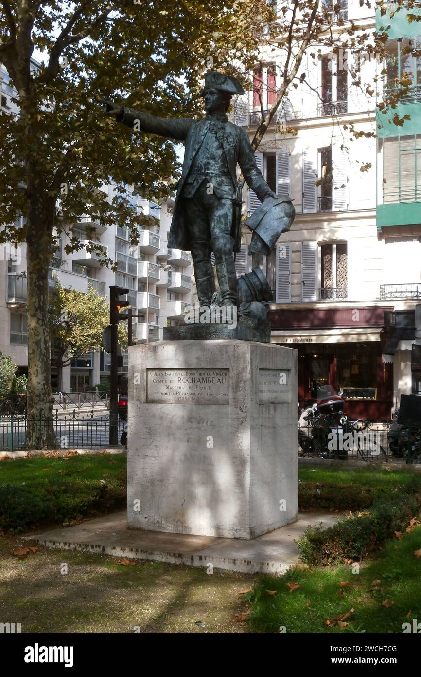 Paris, France - September 23 2017: Statue of Jean-Baptiste-Donatien de ...