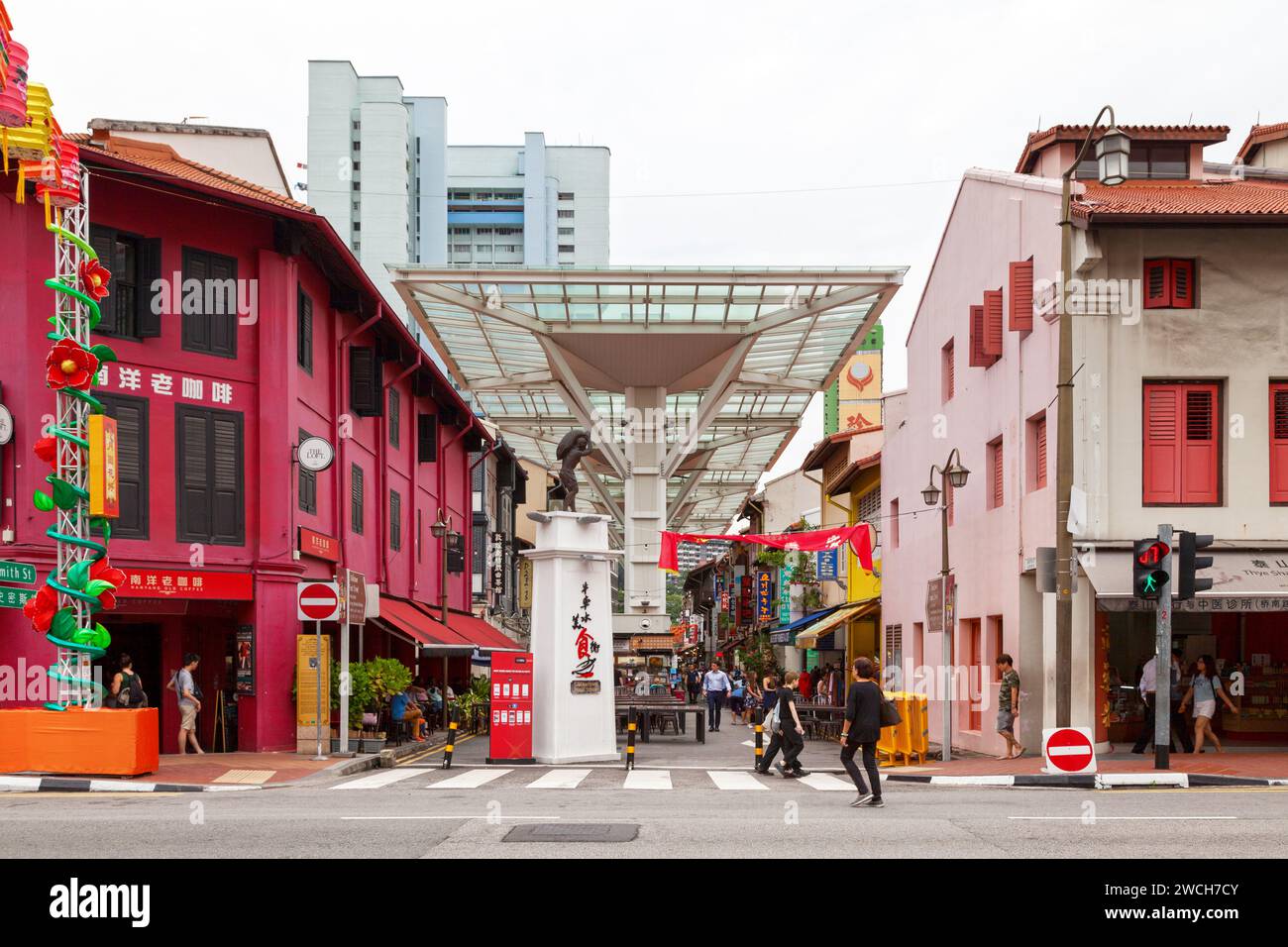 Chinatown, Singapore - September 03 2018: Smith Street is a small ...
