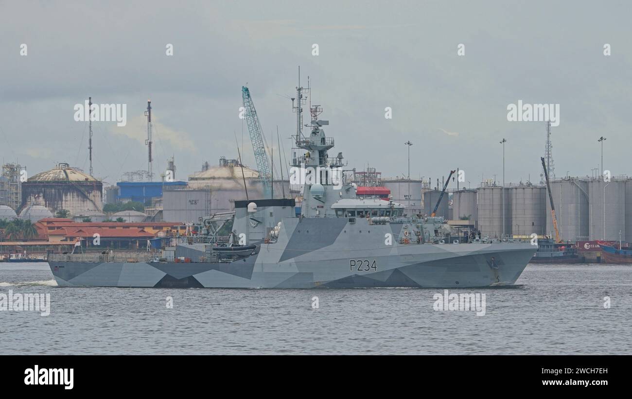 Royal Navy HMS Spey (P234) , a River-class offshore patrol vessel Stock ...