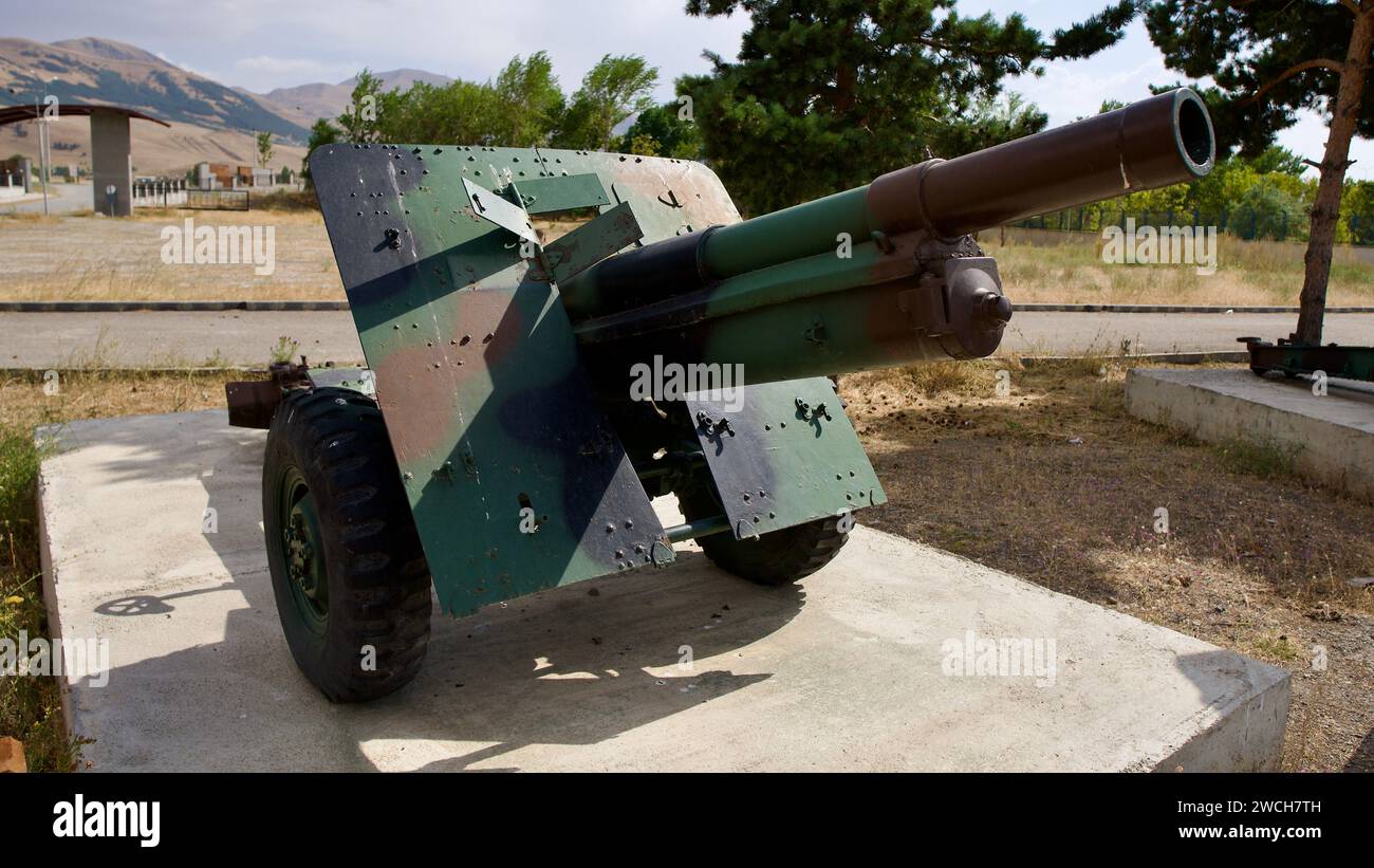 Erzurum, TURKEY - 08 23, 2023: Tanks and heavy artillery weapons from ...