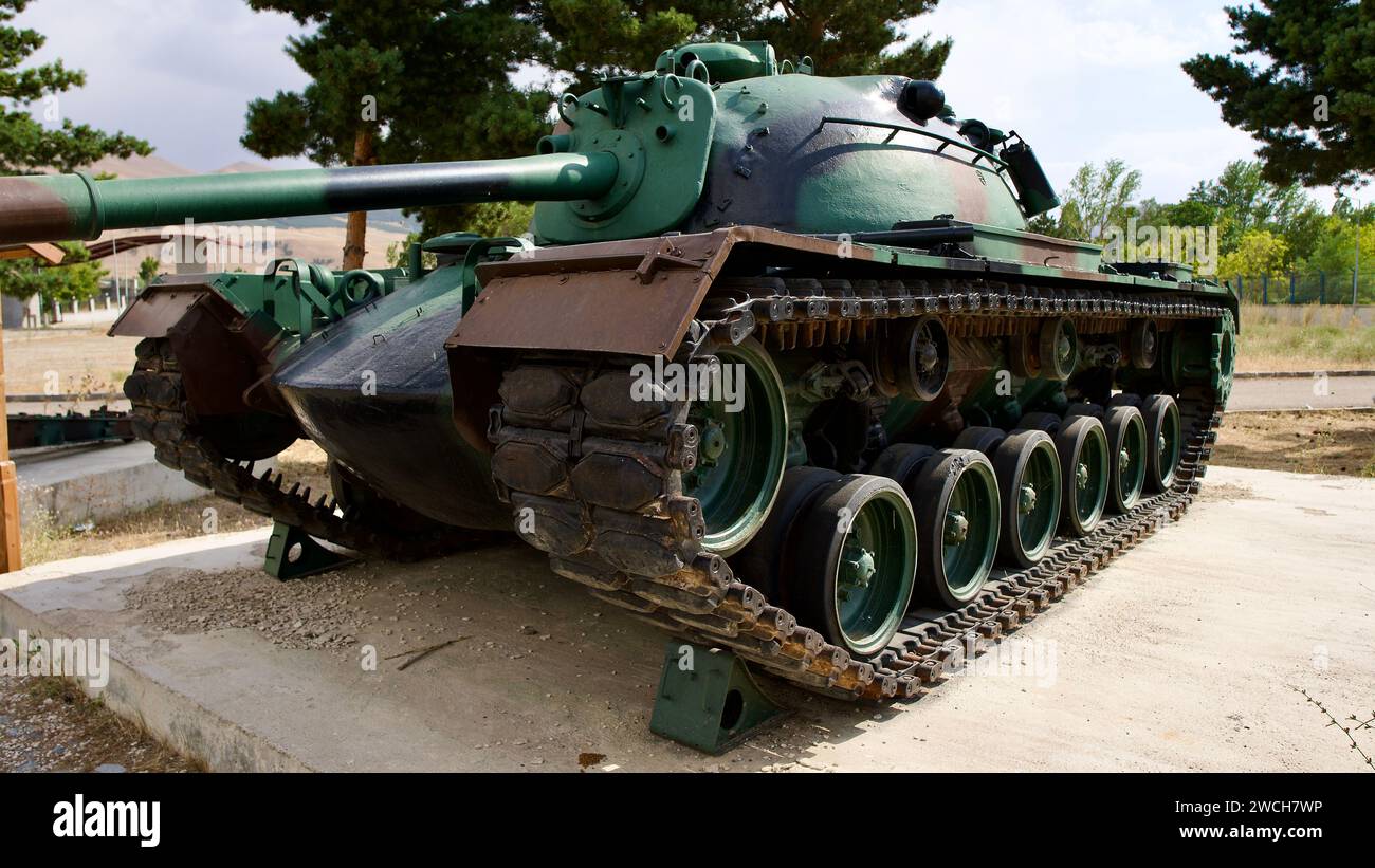 Erzurum, TURKEY - 08 23, 2023: Tanks and heavy artillery weapons from ...