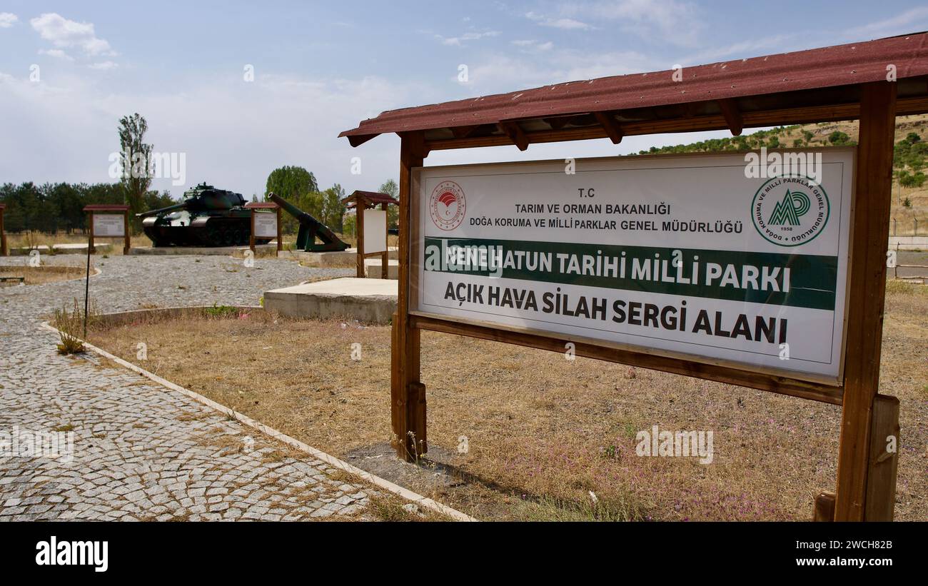 Erzurum, TURKEY - 08 23, 2023: Tanks and heavy artillery weapons from ...