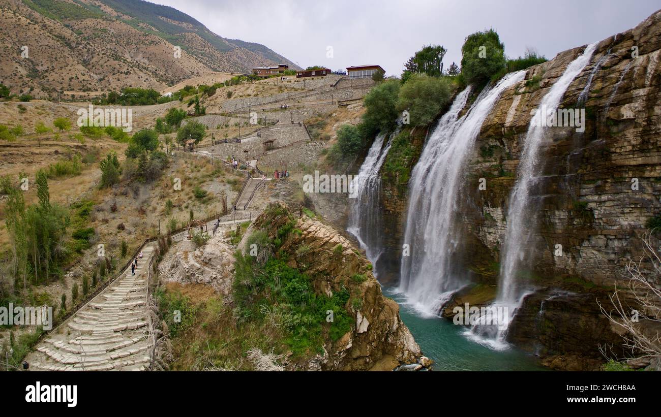 Tortum (Uzundere) Waterfall in Erzurum. Turkey's highest waterfall ...