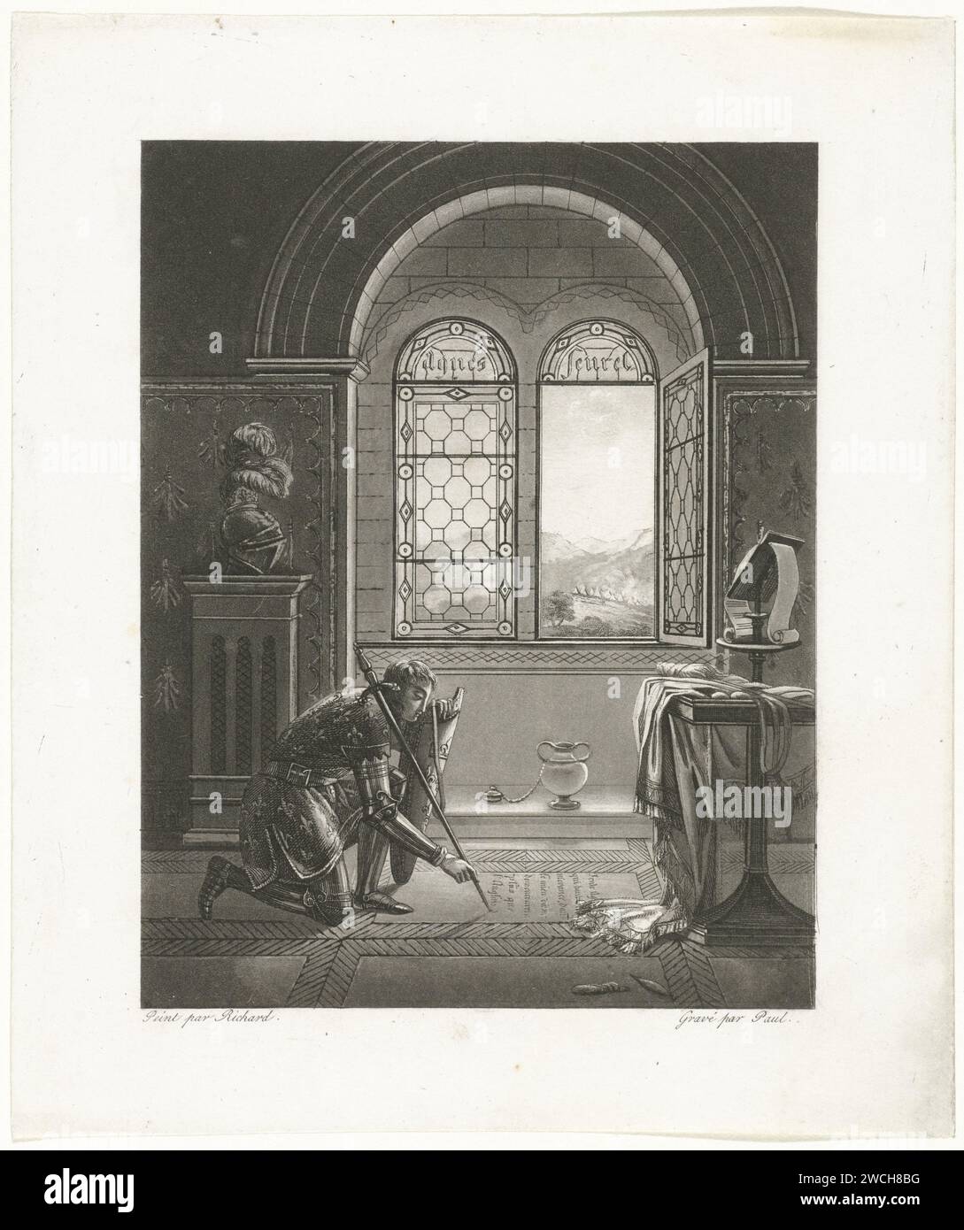 Castle Draw with Jeanne d'Arc, Paul (Graveur), After Richard, 1750 ...