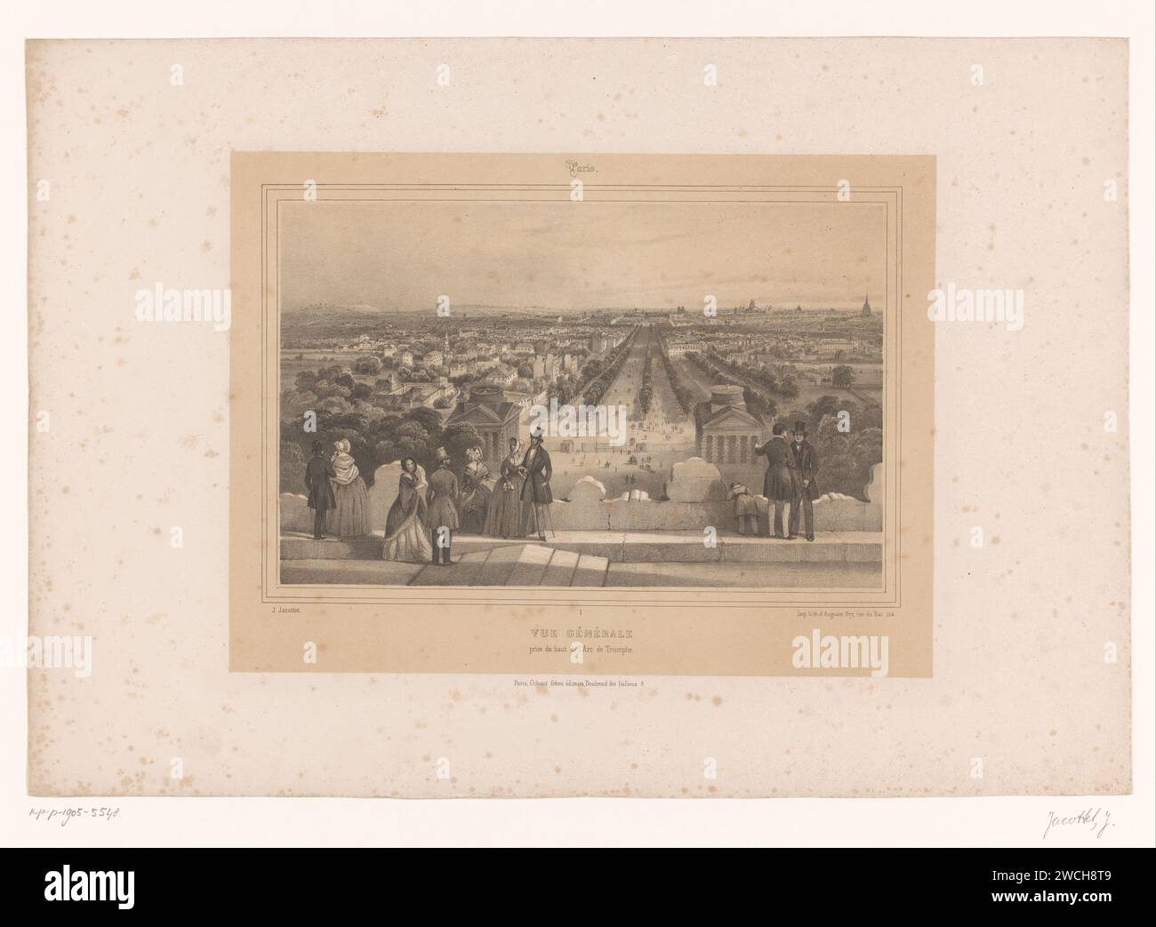 View of the Avenue des Champs-Elysées from the Arc de Triomphe, Louis ...