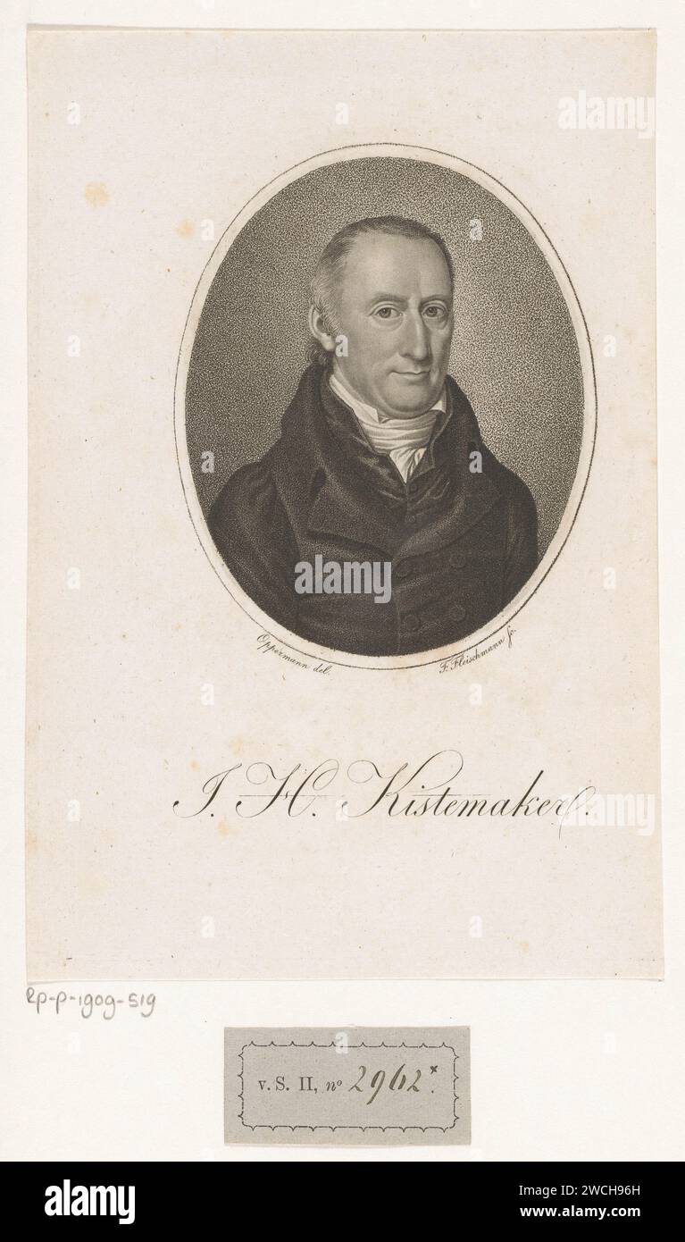 Portrait of Johann Hyacinth Kistemaker, Friedrich Fleischmann, After ...
