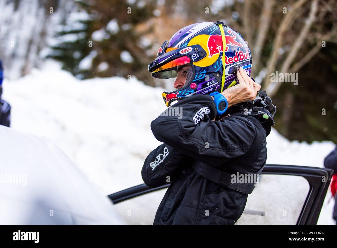 Serre Eyraud, France. 15th Jan, 2024. Alexandre CORIA (FRA), AM-SPORT FORD WORLD RALLY TEAM ...