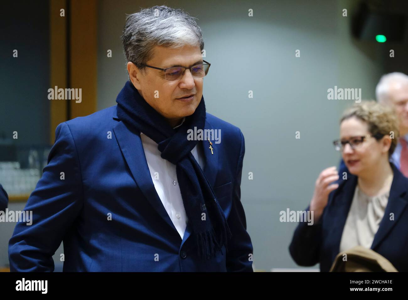 Brussels, Belgium. 16th Jan, 2024. Marcel-Ioan BOLOS, Minister for ...