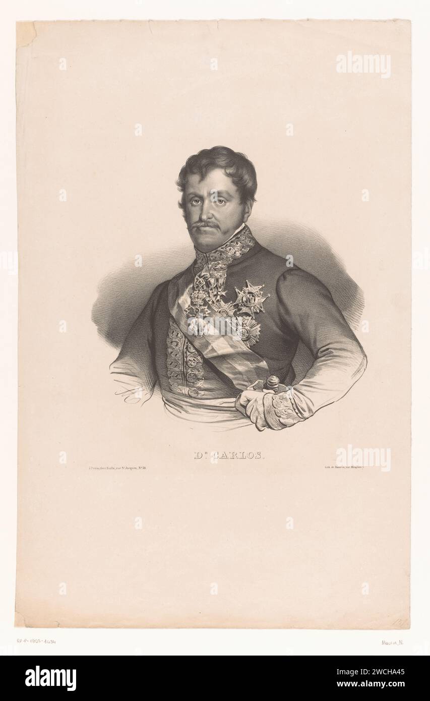 Portret van Carlos María Isidro Benito de Borbón y Borbón -Parma ...