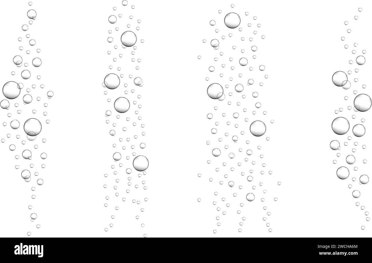 Fizzy carbonated drink texture. Underwater oxygen bubbles. Champagne, beer, soda, cola, seltzer ...