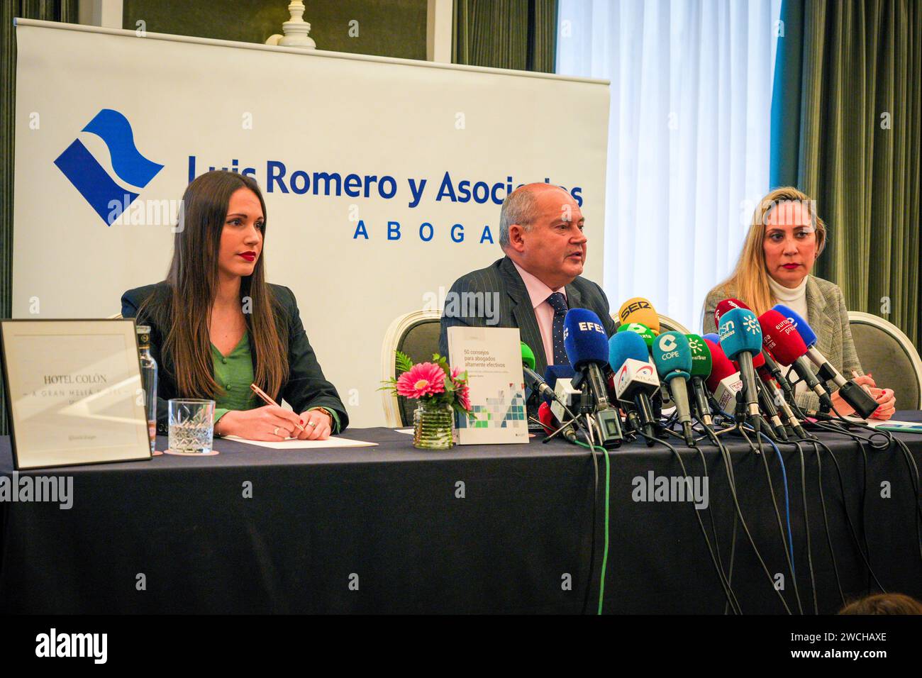 Lawyer Luis Romero during the press conference held today, January 16 ...