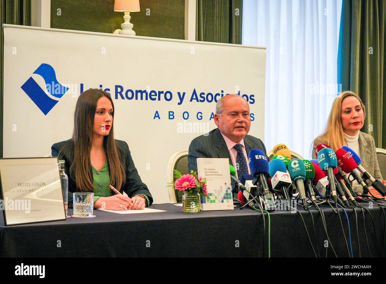 Lawyer Luis Romero during the press conference held today, January 16 ...