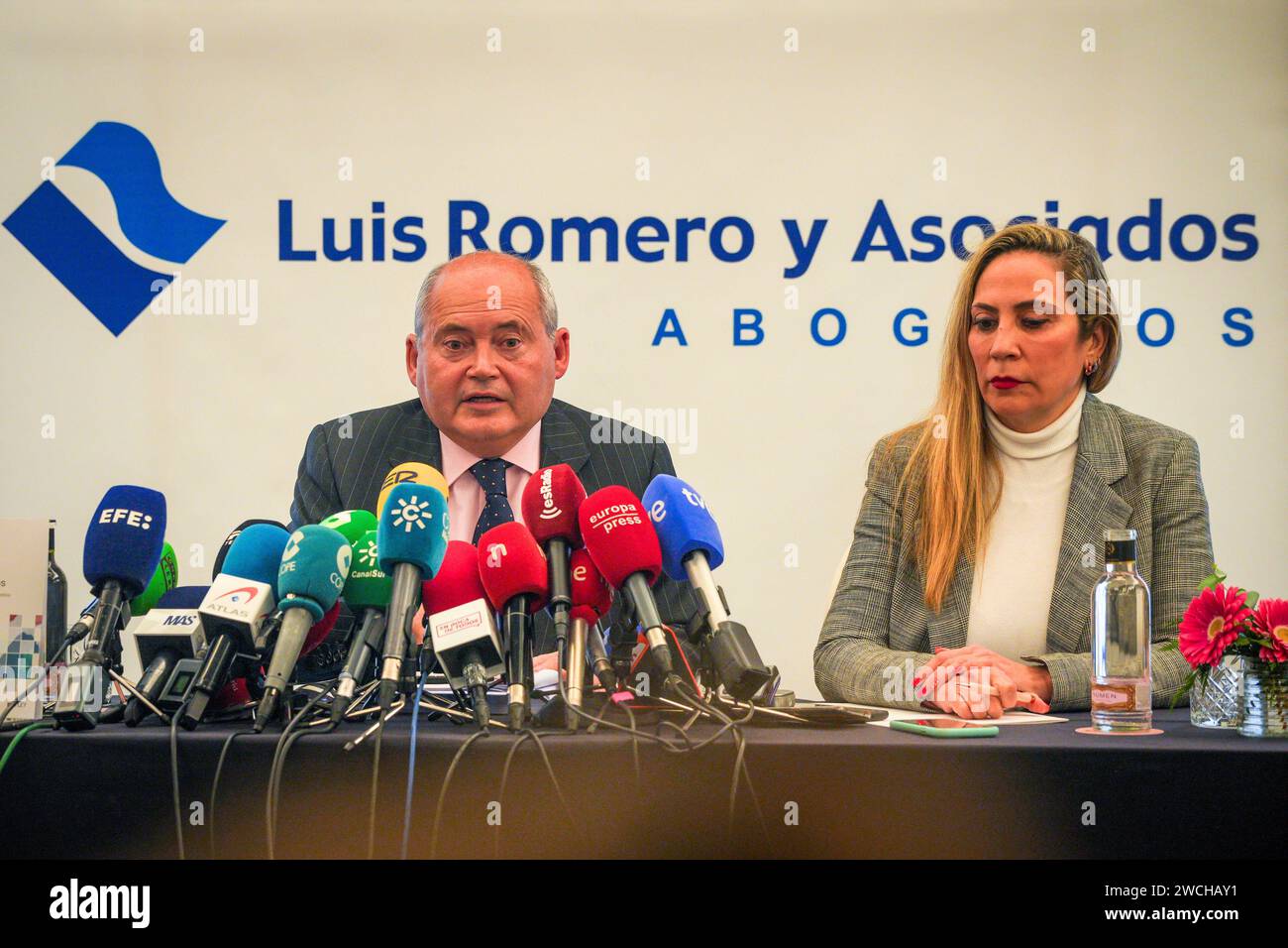 Lawyer Luis Romero during the press conference held today, January 16 ...