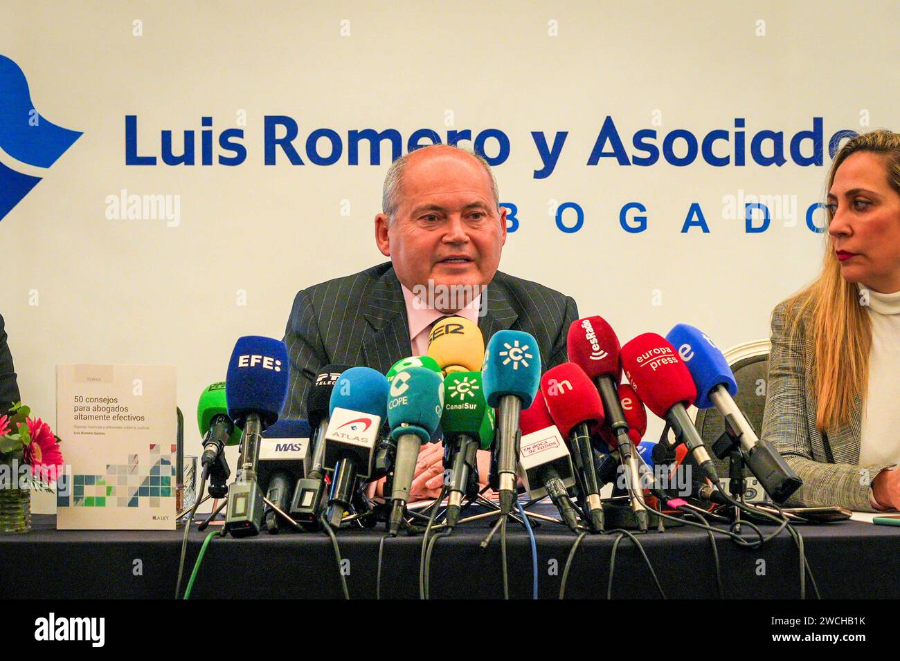 Lawyer Luis Romero during the press conference held today, January 16 ...
