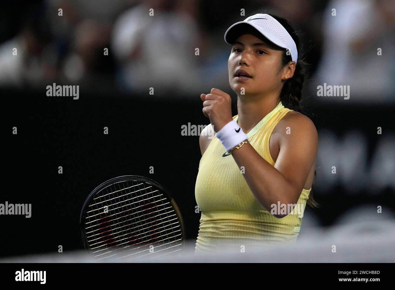 Emma Raducanu of Britain celebrates after defeating Shelby Rogers of ...
