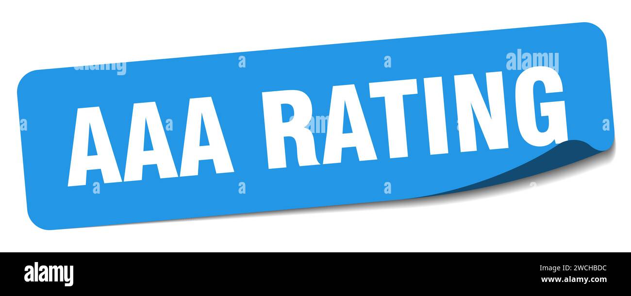 aaa rating sticker. aaa rating rectangular label isolated on white background Stock Vector Image ...