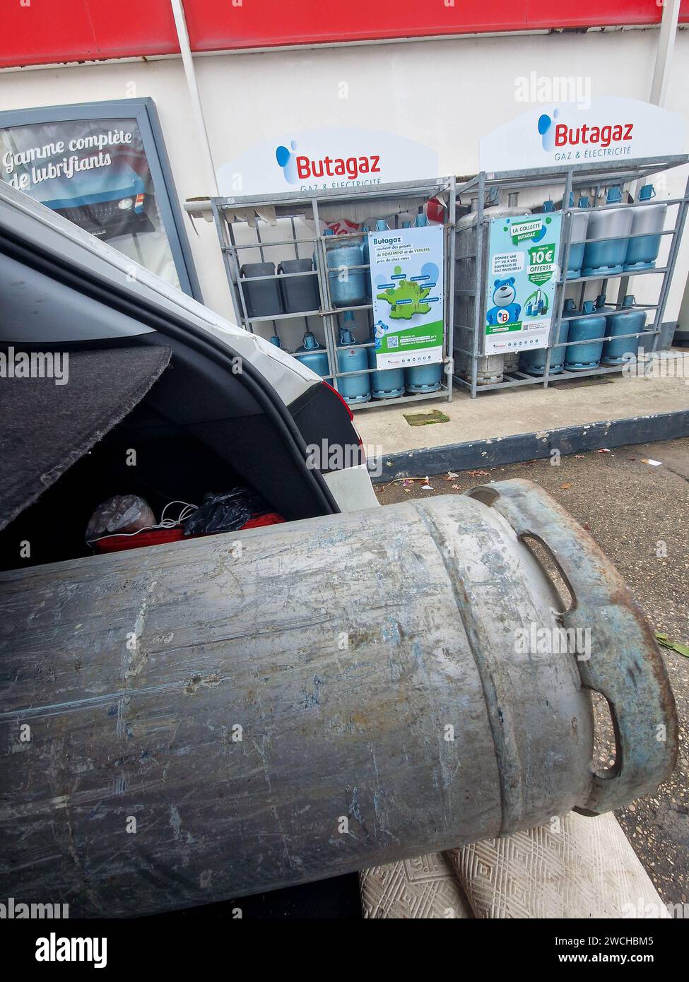 Gas cans, France Stock Photo - Alamy