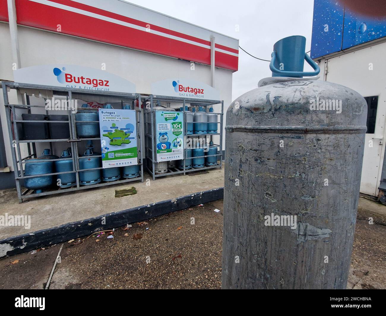 Gas cans, France Stock Photo - Alamy