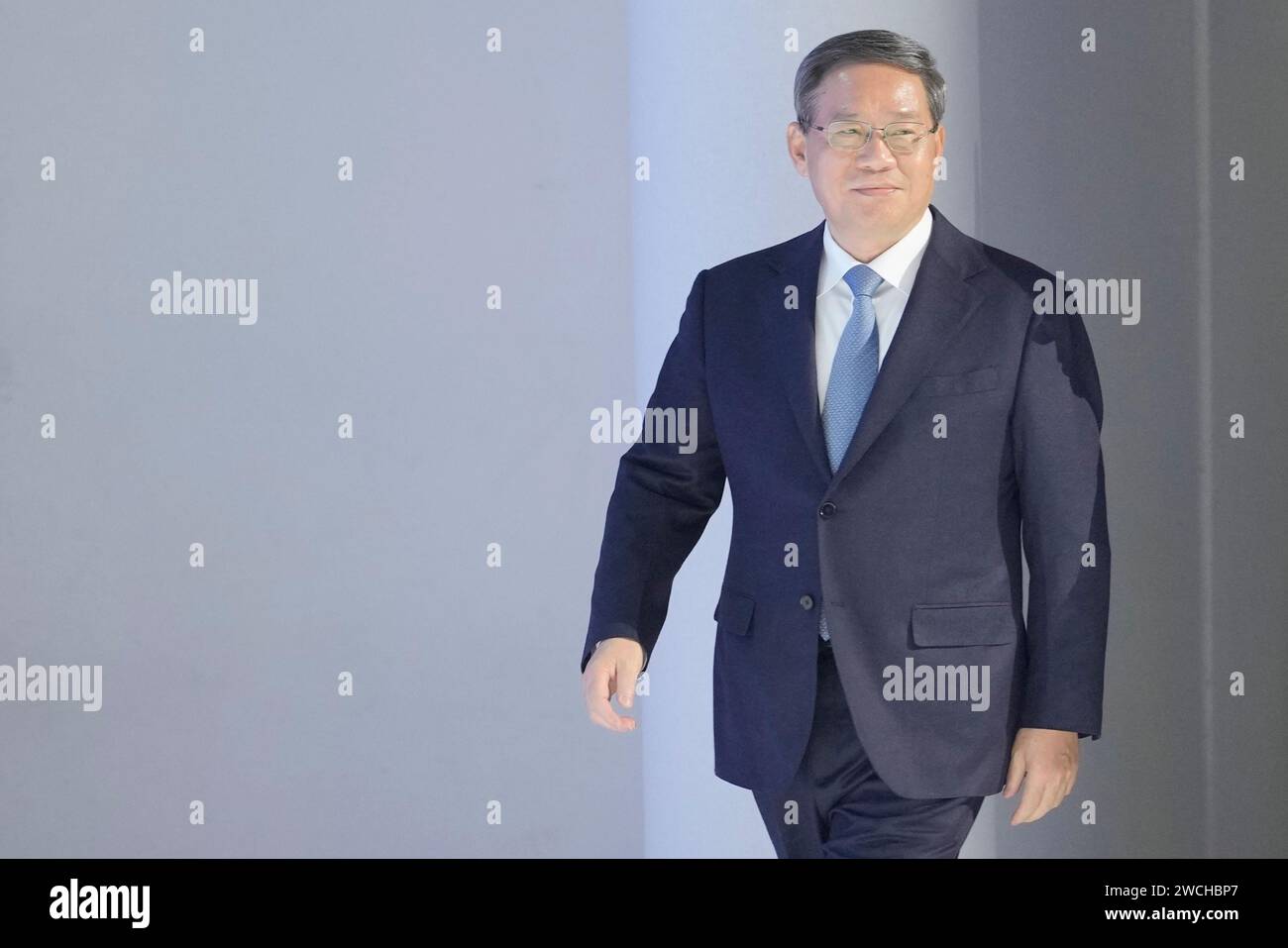 Premier of China Li Qiang arrives to the opening of the Annual Meeting ...