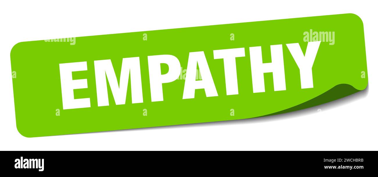 empathy sticker. empathy rectangular label isolated on white background ...