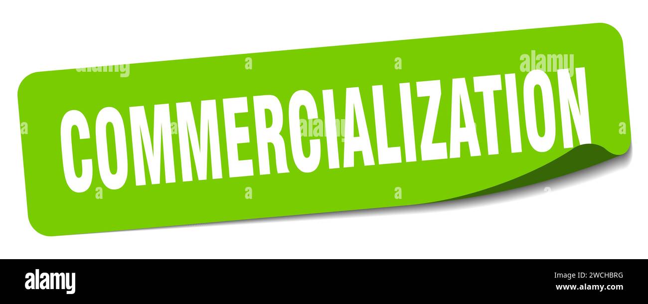commercialization sticker. commercialization rectangular label isolated ...